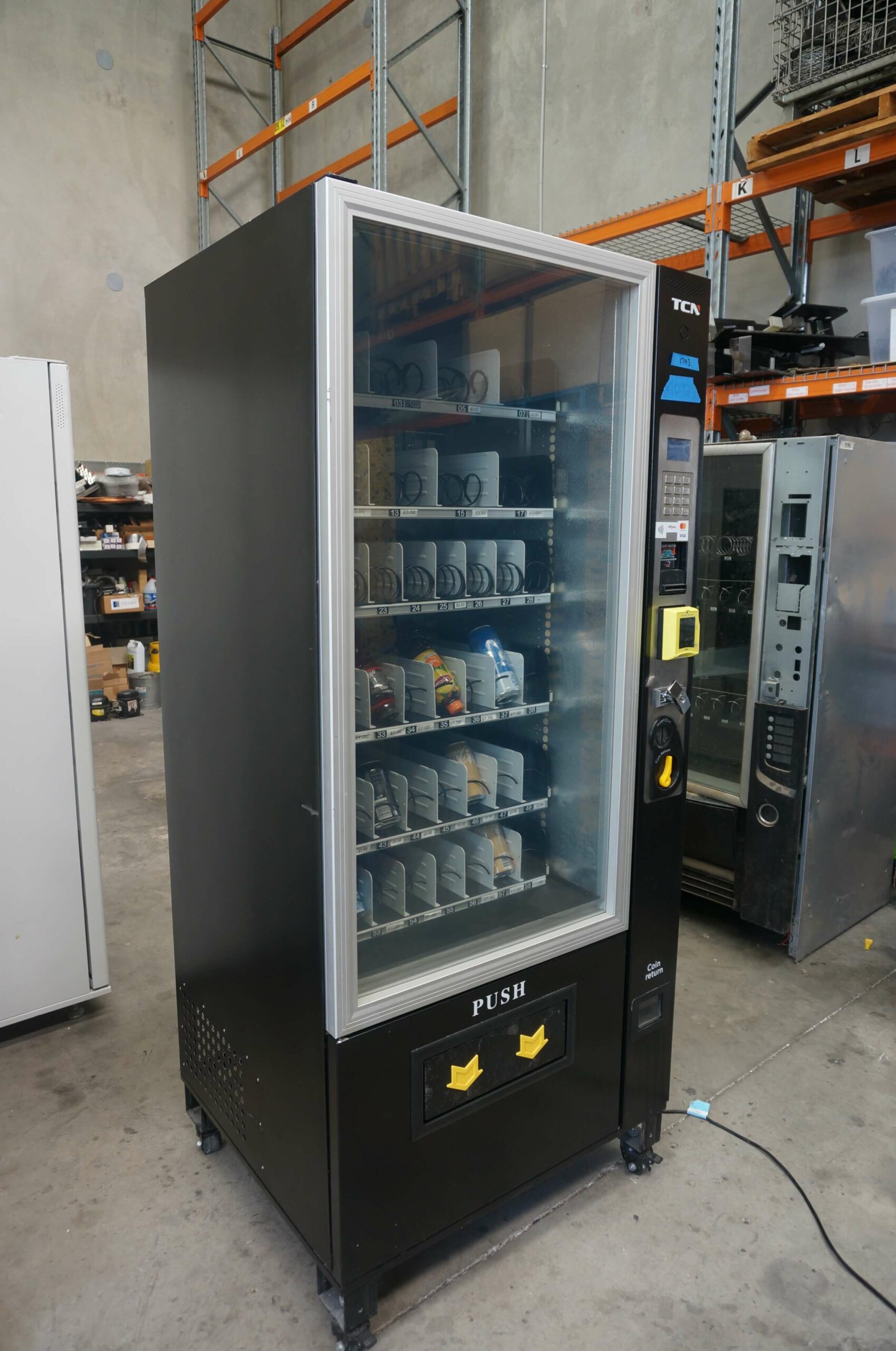 TCN 4 WIDE COMBO VENDING MACHINE - Vending Machines Australia
